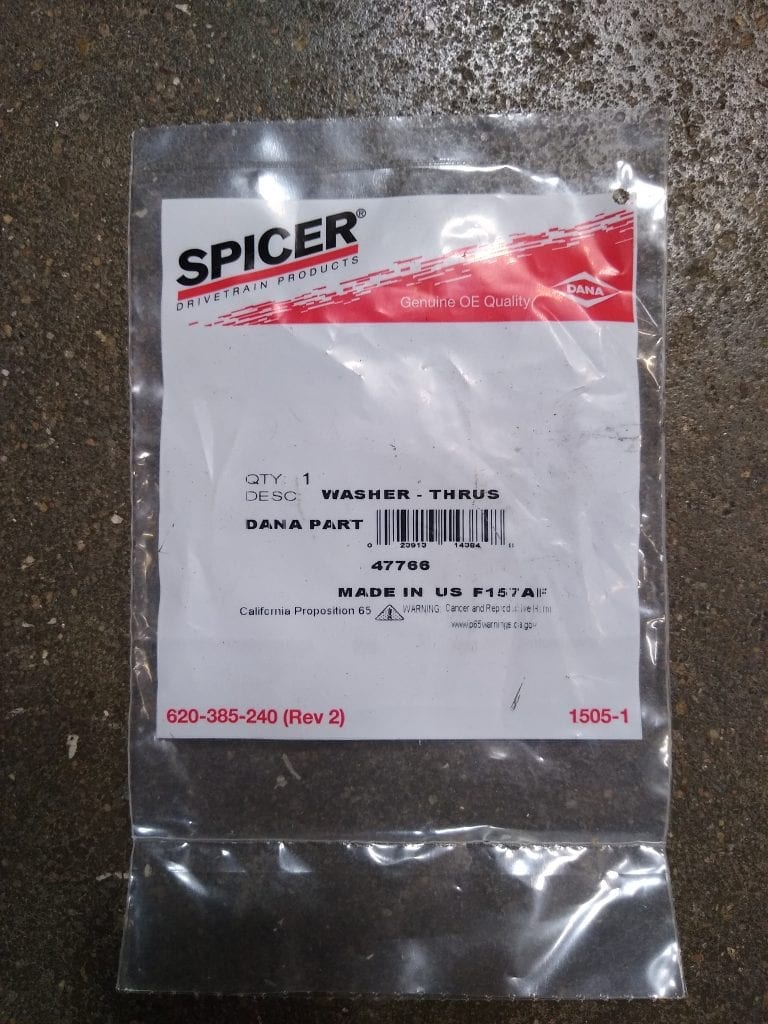 Ford F250 F350 Super Duty 1999 – 2006 Axle Thrust Washer GENUINE DANA ...